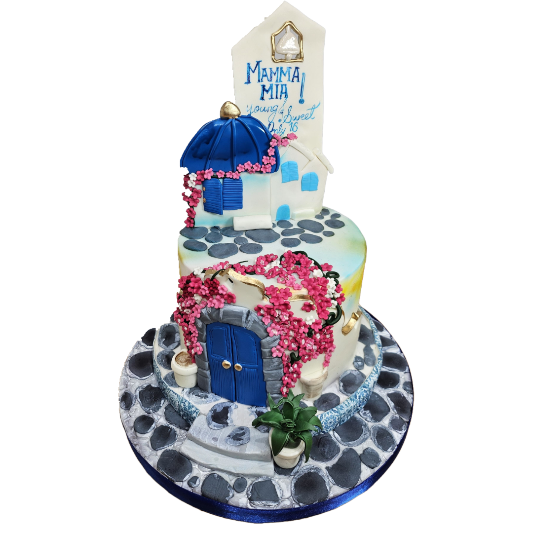 Greece Themed Vacation Cake | Kool Cakes – Kool Cakes Bakery Ltd