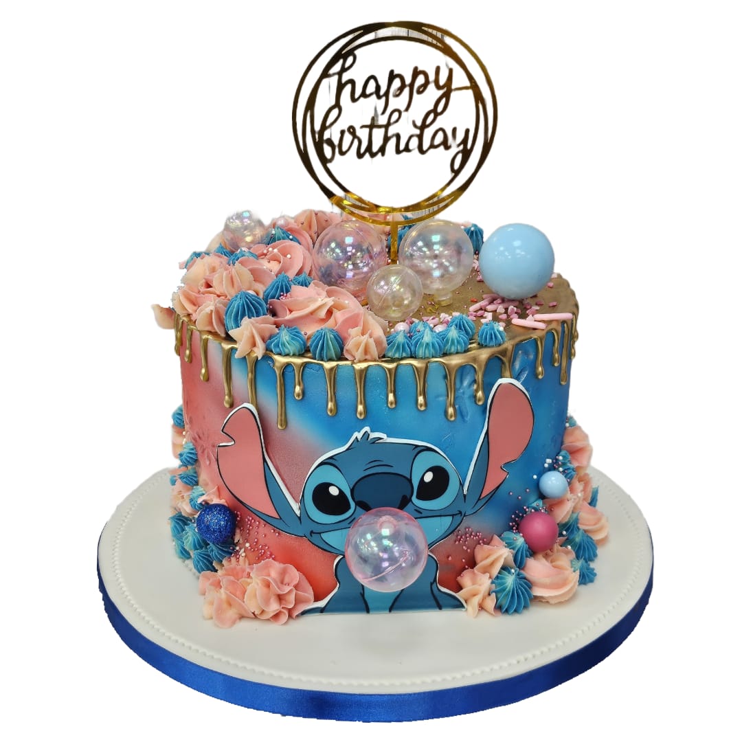 Stitch's Ohana Drip Cake | Kool Cakes – Kool Cakes Bakery Ltd